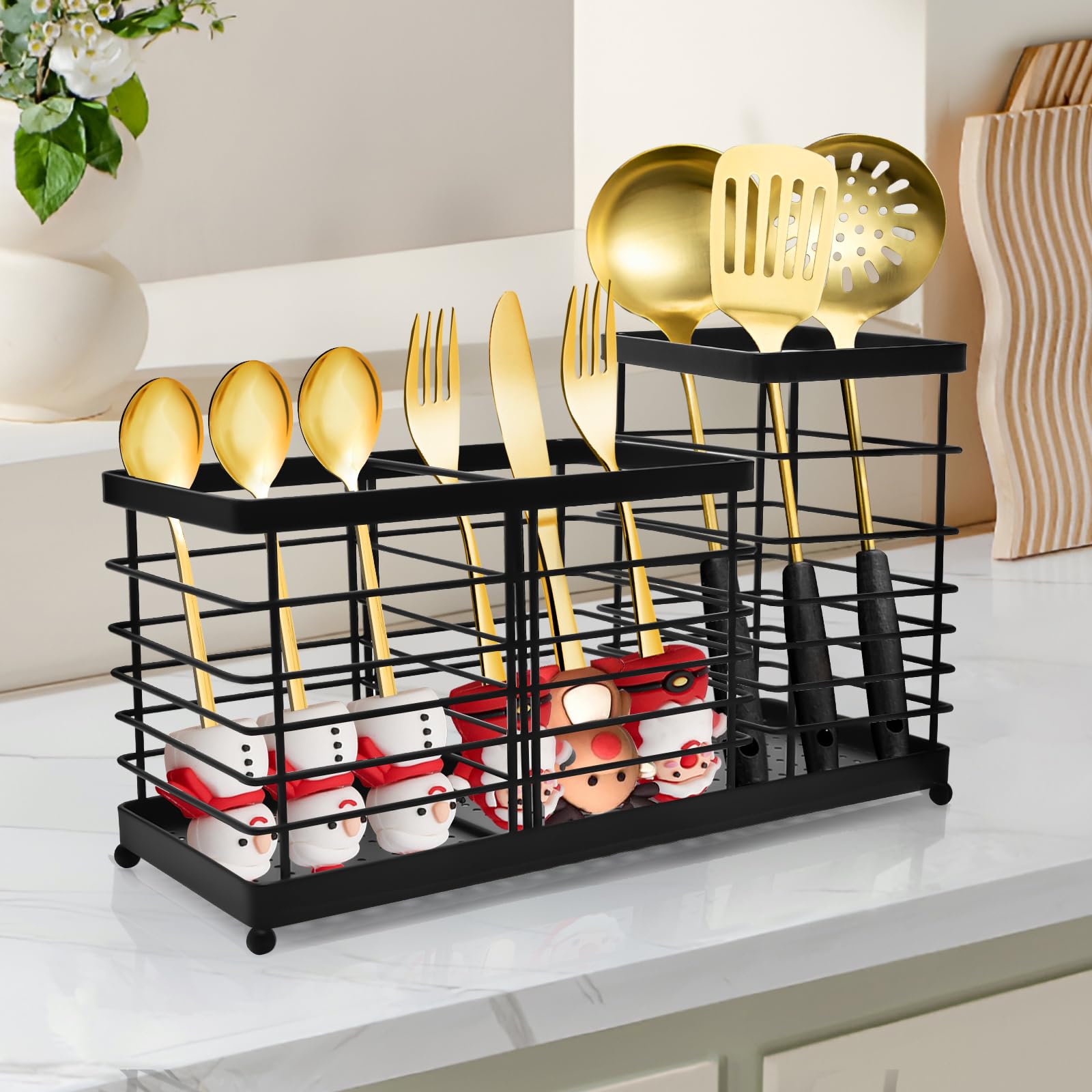 Amazon.com: YKDGBRE Kitchen Utensil Holder for Countertop, Thickened ...