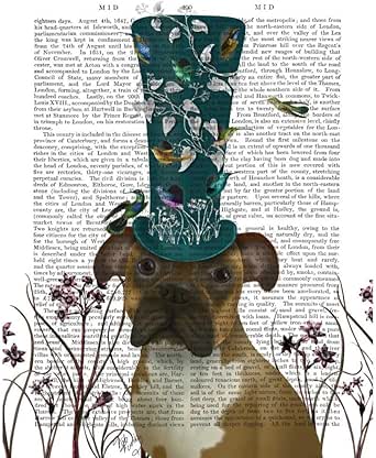 Amazon.com: Fab Funky - EX_47_191395D - Boxer and Bird Hat : Patio ...