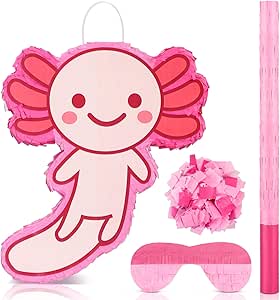Amazon.com: Sratte Pink Axolotl Piñata Axolotl Party Supplies Piñata ...