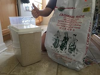 Amazon.com: JapanBargain, Large Japanese Plastic Rice Storage Container ...