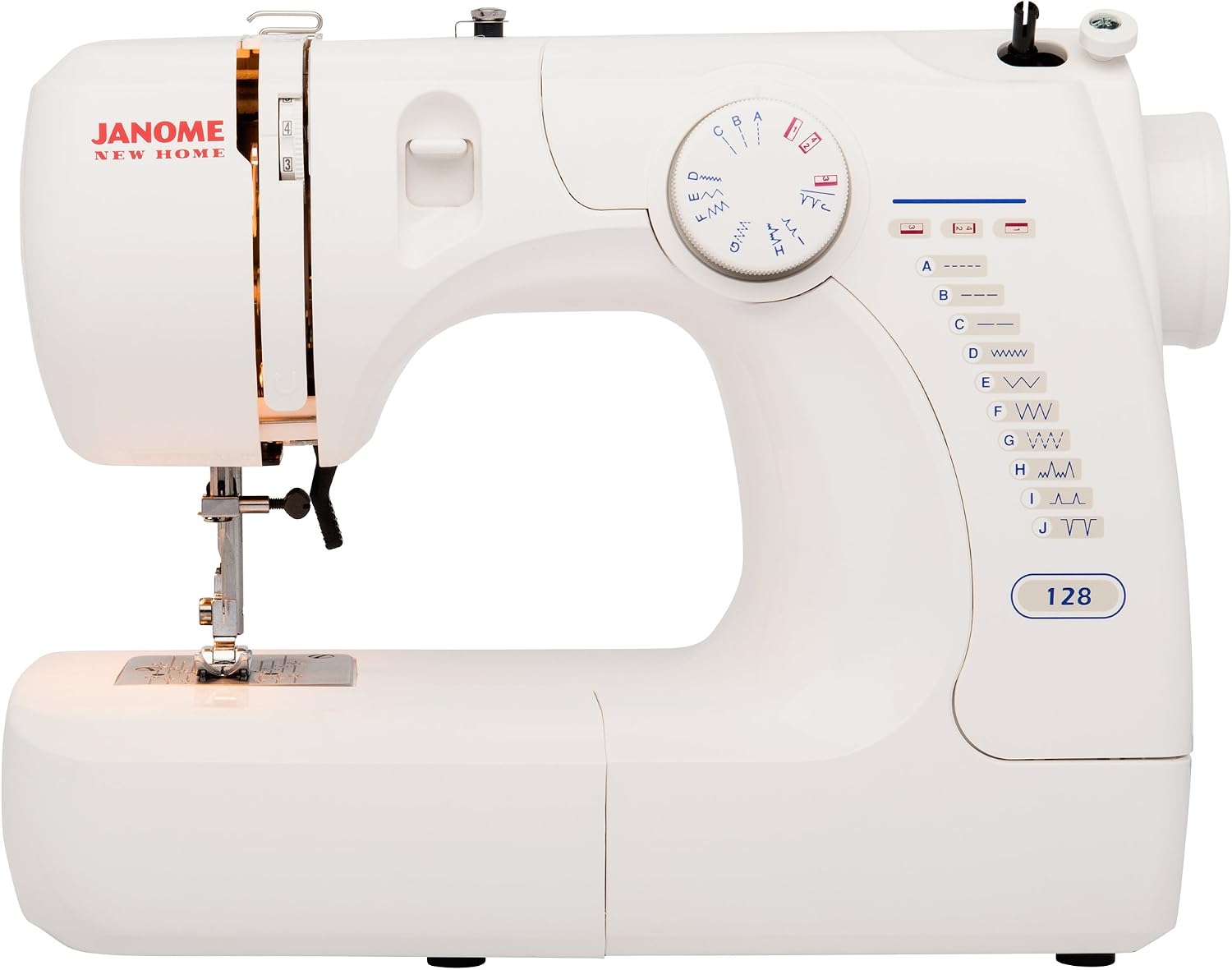 Amazon.com: Janome Basic Easy-to-Use 128 Sewing Machine with Interior ...