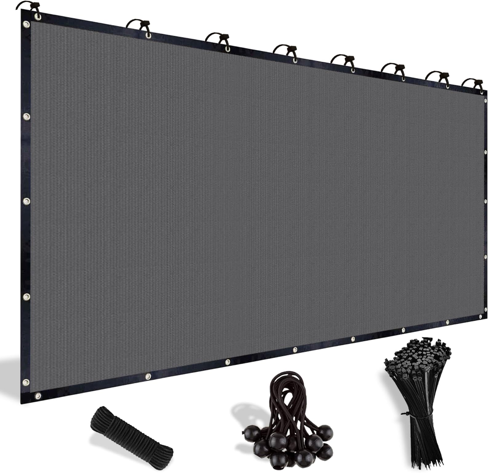 Amazon.com : Shade&Beyond 90% Sun Shade Cloth with Grommets, 10' X 12 ...