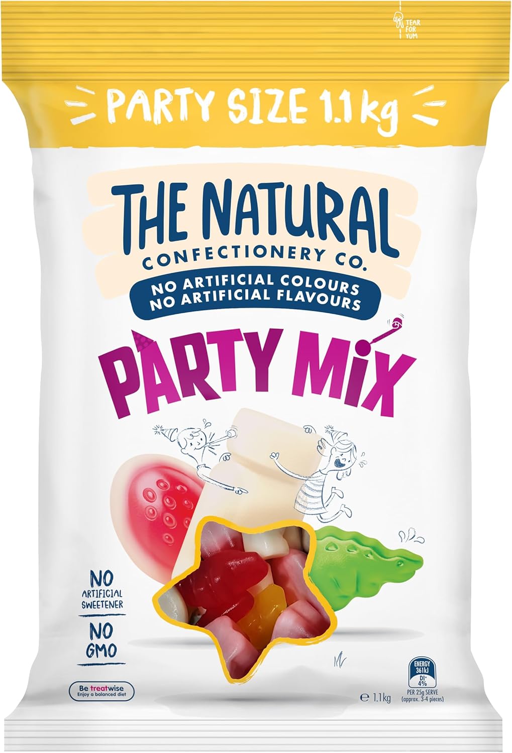 The Natural Confectionery Co. Party Mix Lollies 1.1 kg : Amazon.com.au ...