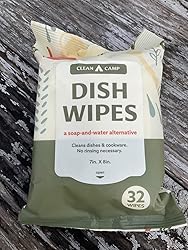 Amazon.com : Clean Camp Dish Wipes | 100% Biodegradable Pre-Moistened ...