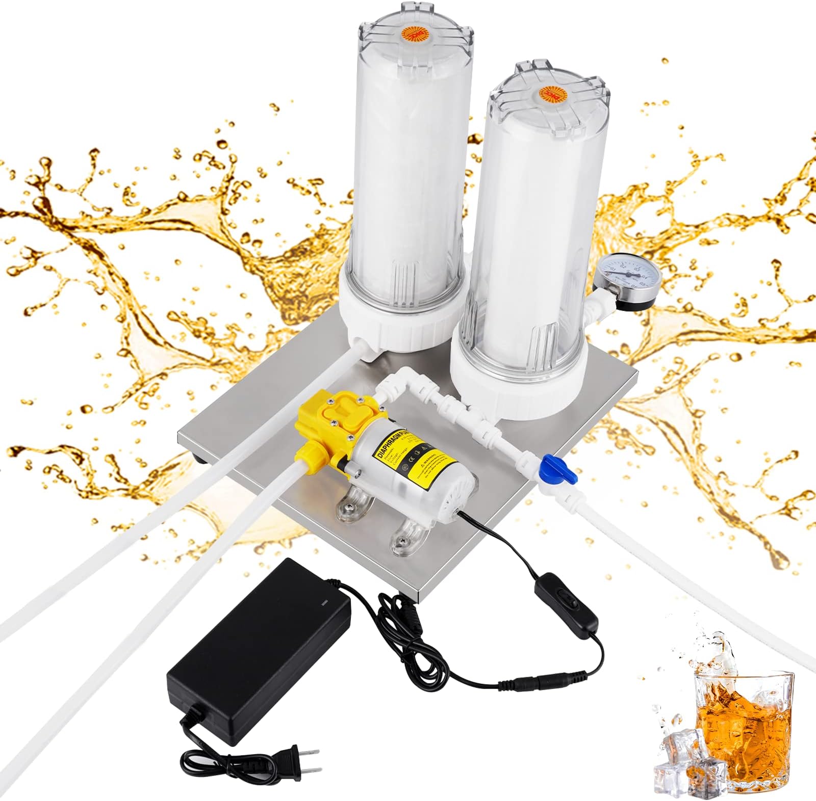 Amazon.com: JIAWANSHUN Stainless Steel Liquor Filter System, 10 inch ...