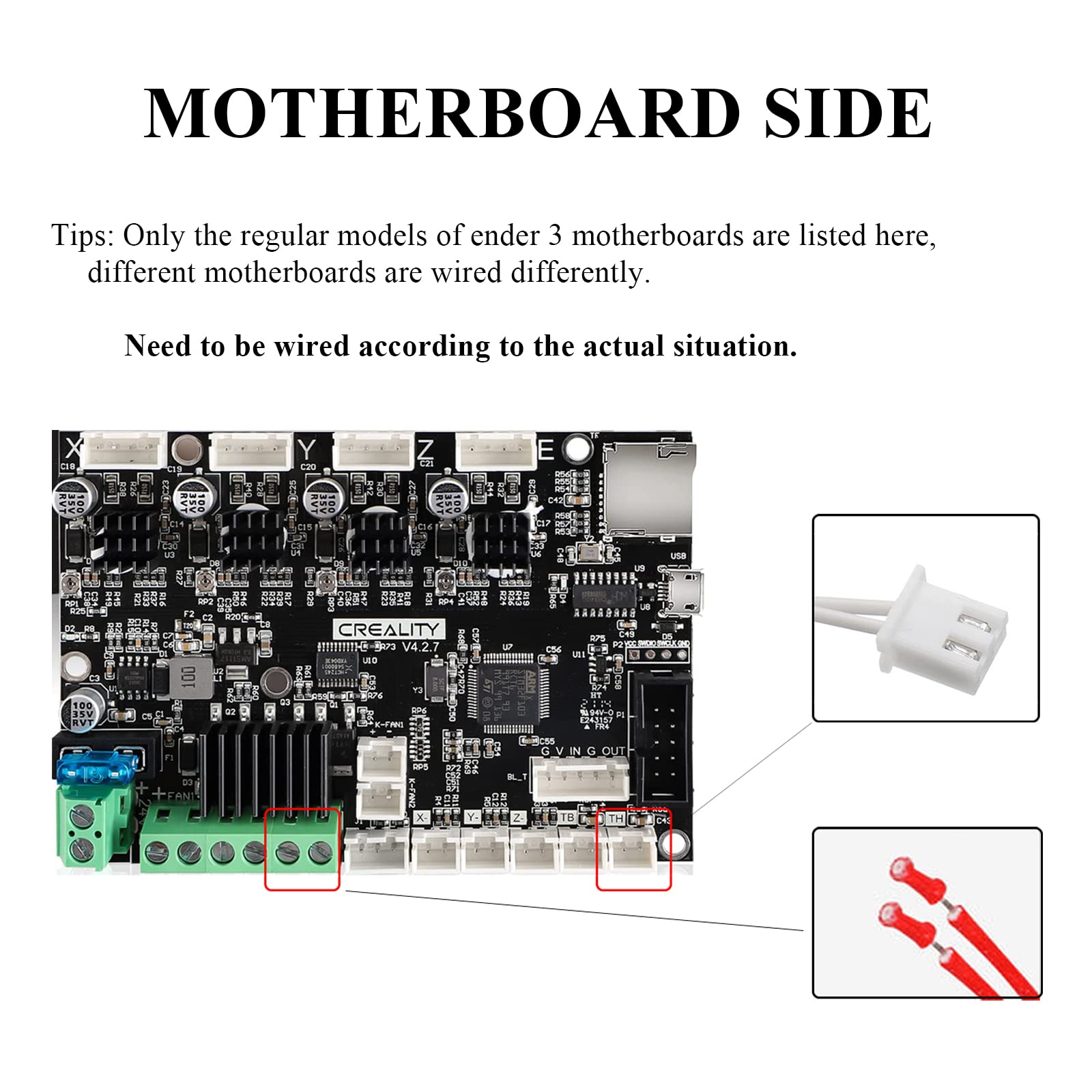 Snapklik.com : 7Pcs Ender 3 Thermistor NTC 100K Ohm, 24V 40W Heater ...