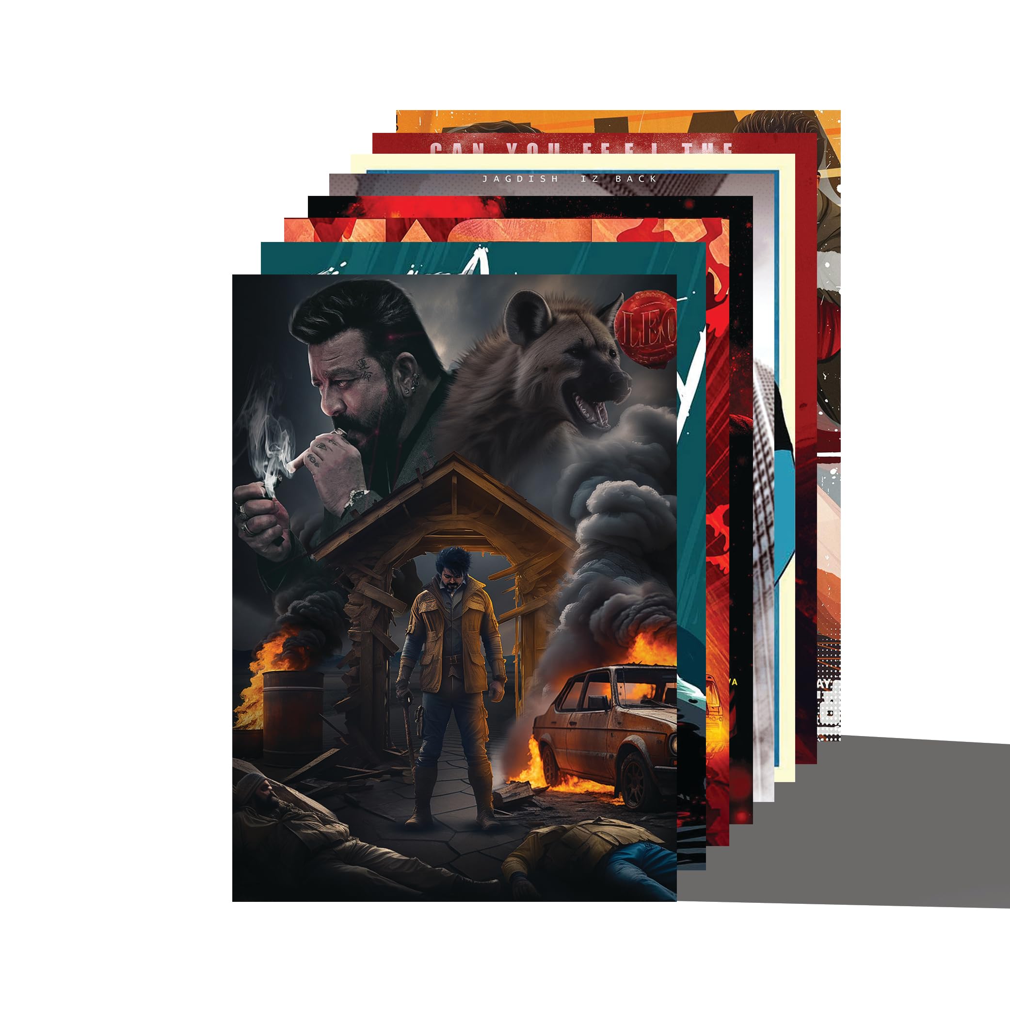 AROA Set of 8 Thalapathy Vijay Famous Poster Model : 028 Wall Stickers ...