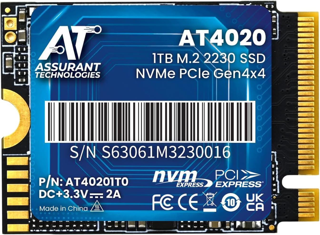 Amazon.com: Assurant 1TB M.2 2230 PCIe Gen 4.0x4 NVMe SSD AT4020 ...