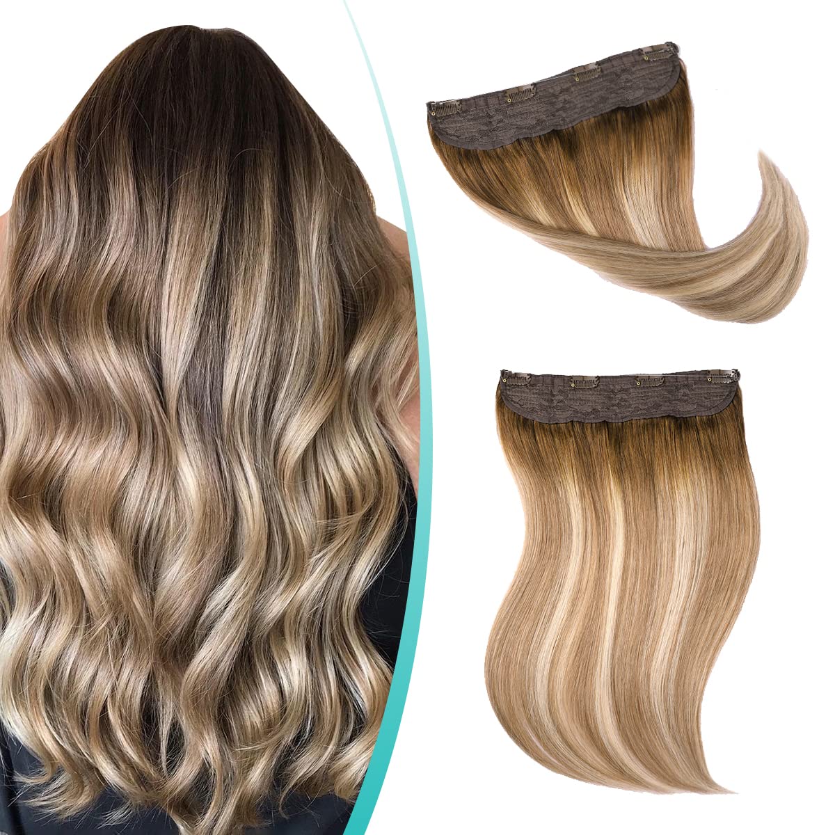 Amazon.com : SURNEL Wire Hair Extensions Remy Human Hair Extensions ...