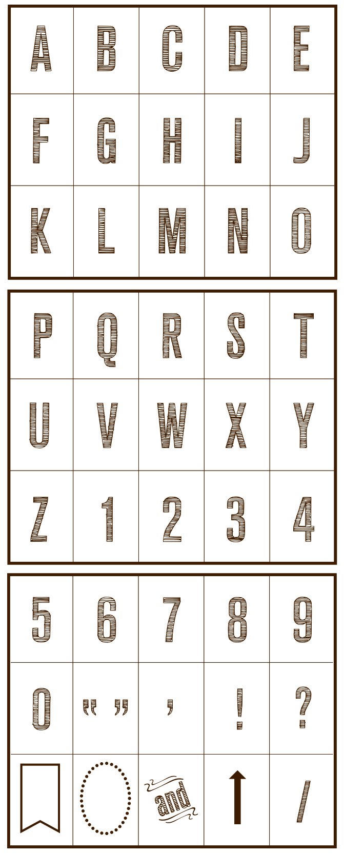 Martha Stewart Alphabet Stencil Screenprint