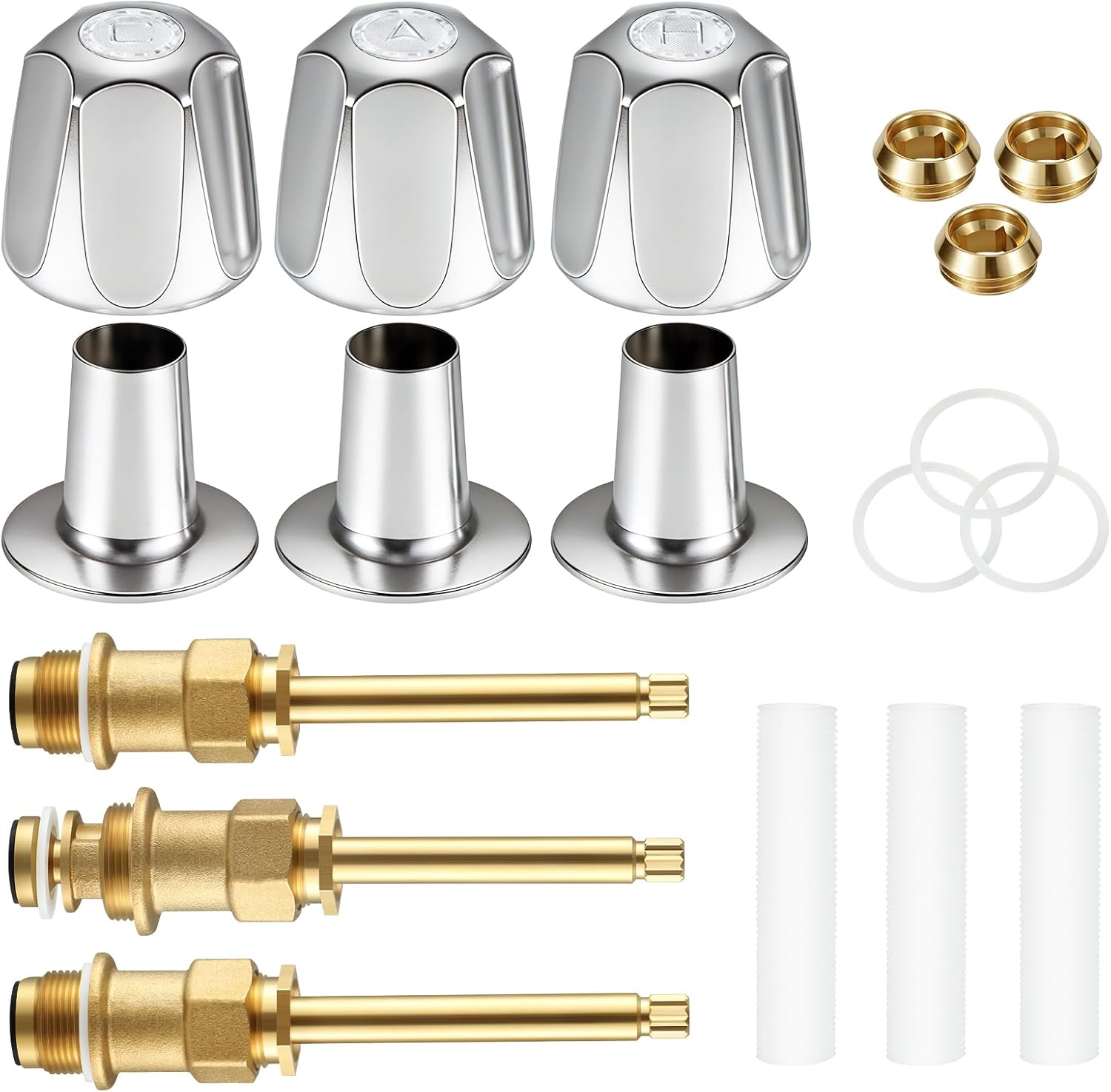 UCDETD 39619 Bathtub 3-Handle Shower Trim Kit, Compatible with Price ...