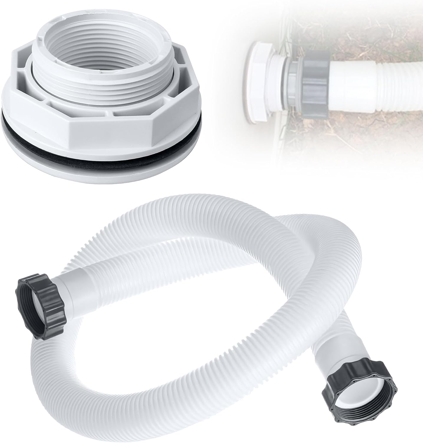 Amazon.com: SP1023 1-1/2-Inch FIP Inlet Return Fitting with Hose, Above ...