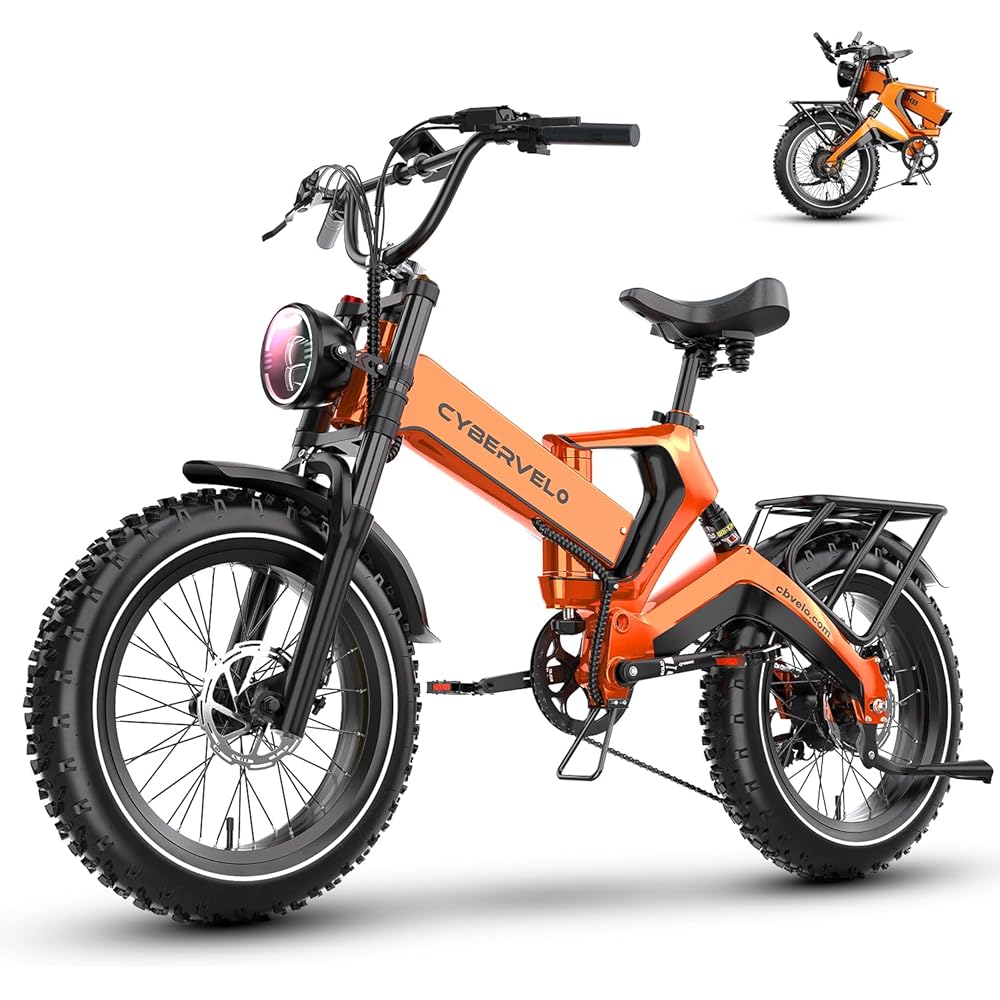 $42/mo - Finance 1000W(Peak 2000W) Folding Electric Bike for Adults,35MPH 100Mile,48V 25Ah ...
