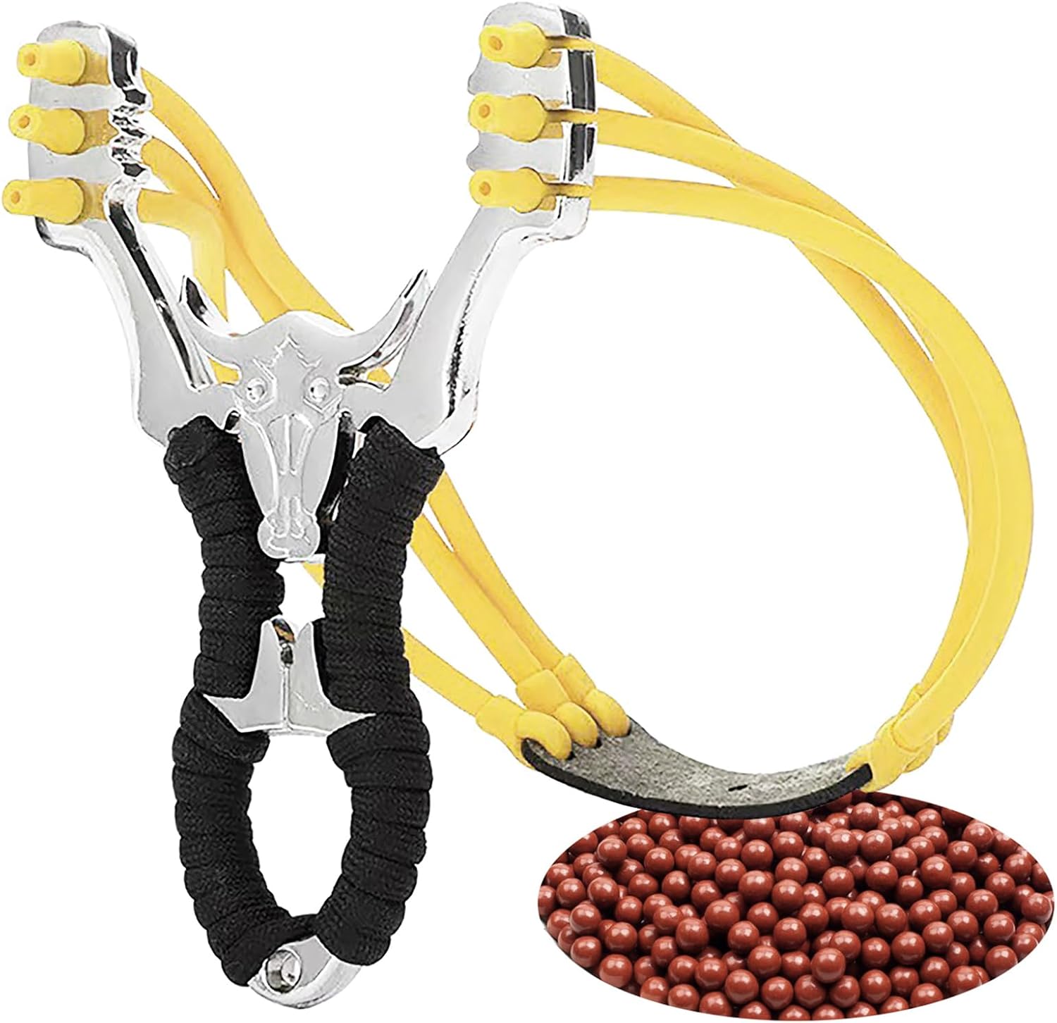 Amazon.com : Slingshot 3 Slots, 6 Strands of Power - Premium Zinc Alloy ...