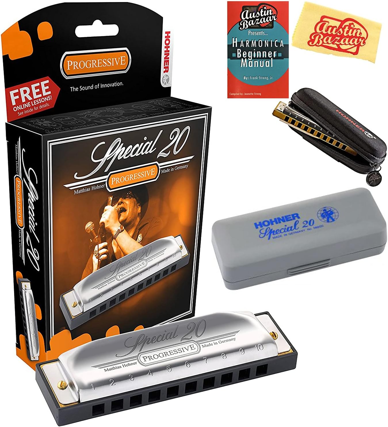 Amazon.com: Hohner 1896BX Marine Band Harmonica, Key of C : Musical ...