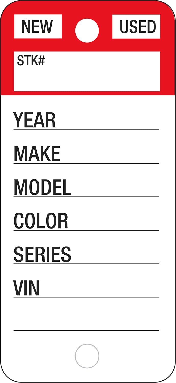 Amazon.com: Top Stripe Key Tag - Red - Key Rings Included - 1 3/8"W x 3 ...