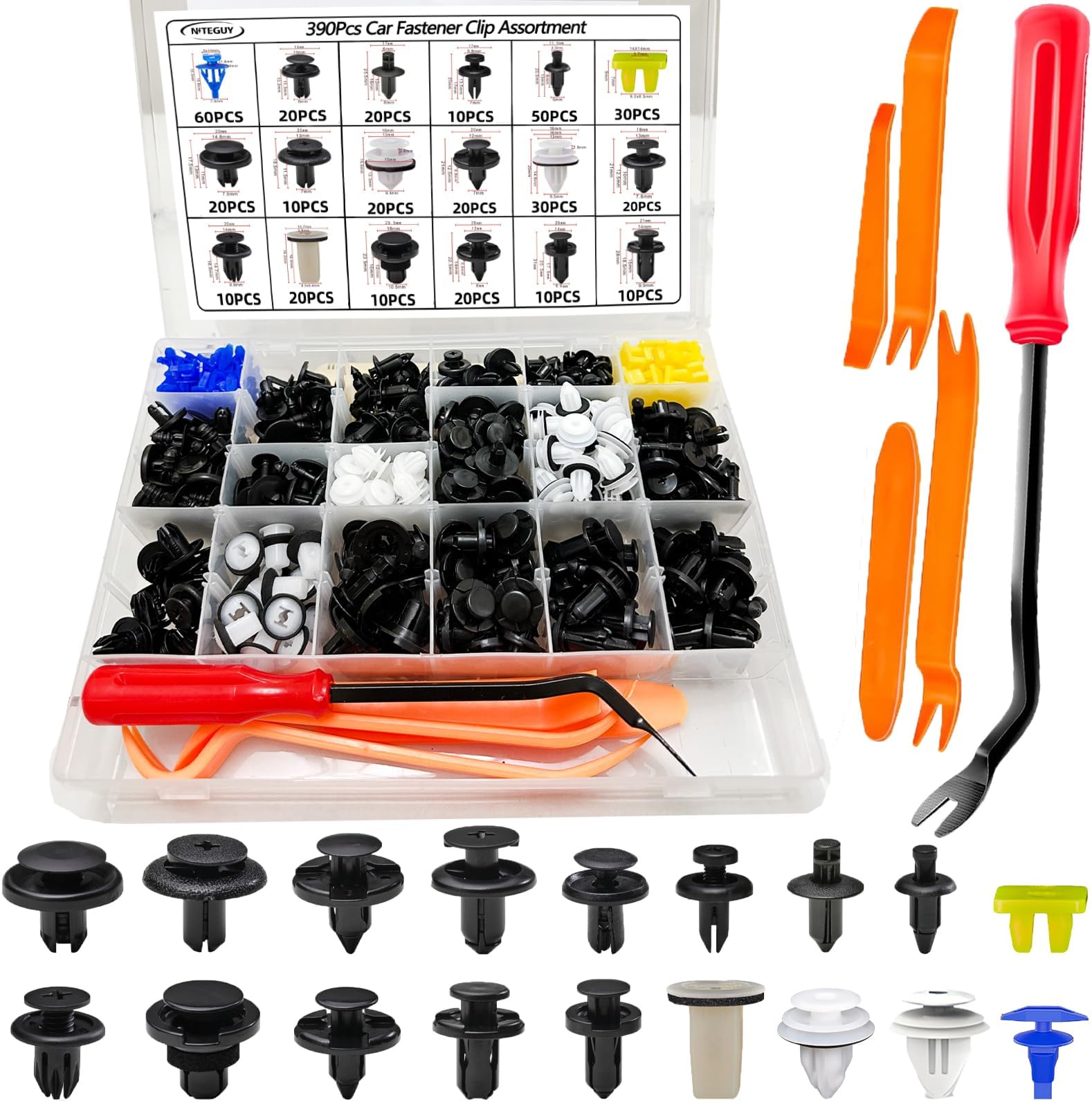 Amazon.com: Dr.Roc Bumper Clips Bumper Push Rivets Body Clips Fender ...