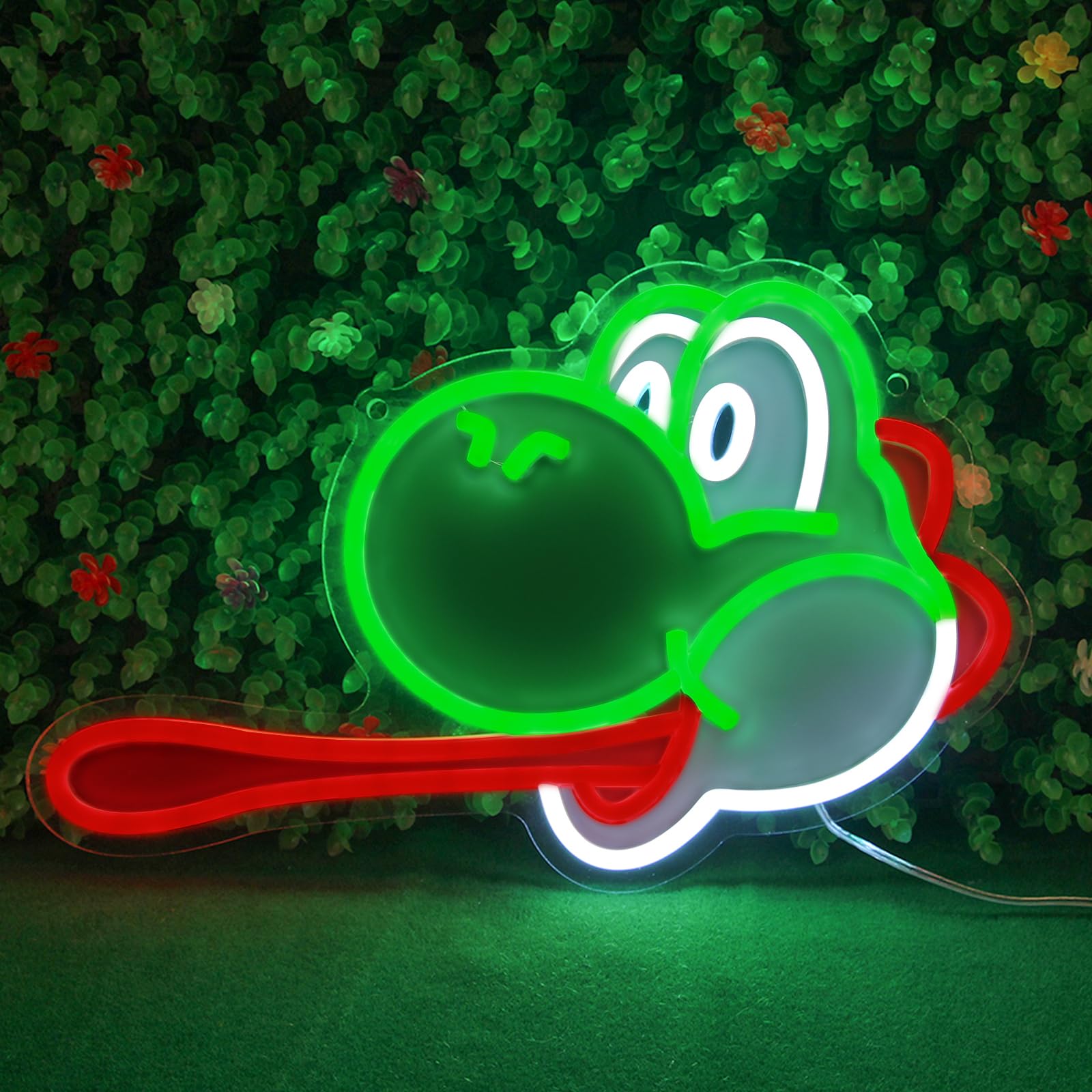 Amazon.com: FRIFUN Mario Neon Sign Yoshi LED Lights Dinosaur Neon Light ...