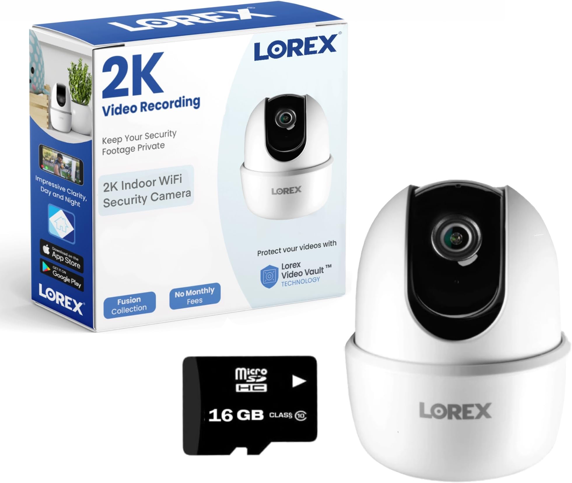 Amazon.com : Lorex Pan & Tilt Indoor Security Camera - Wireless 2K WiFi ...