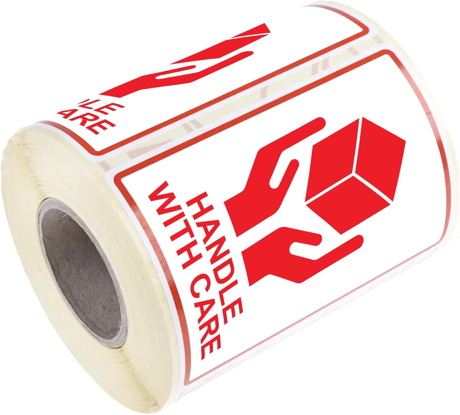 Premium Handle with Care Labels – 108 x 79mm – White, Permanent ...