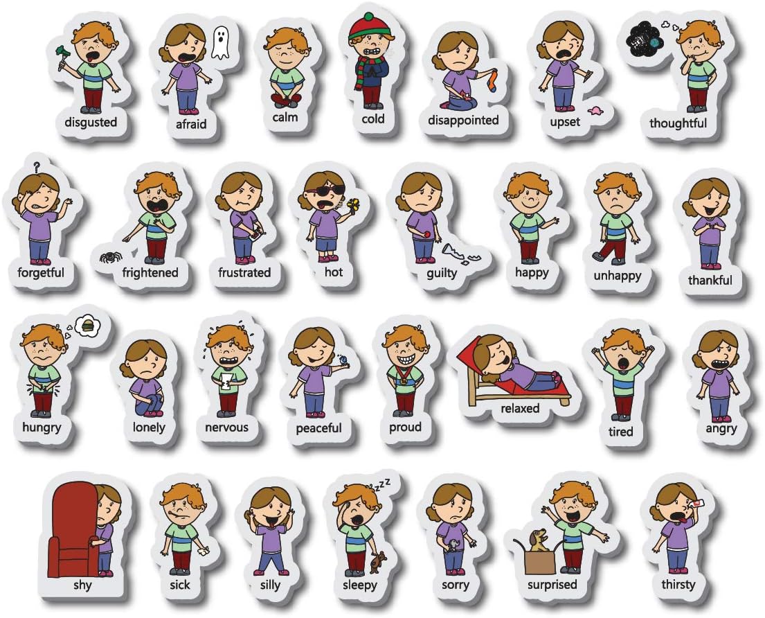 Amazon.com: Fridge Magnets for Kids Set #4 – My Feelings and Emotions ...