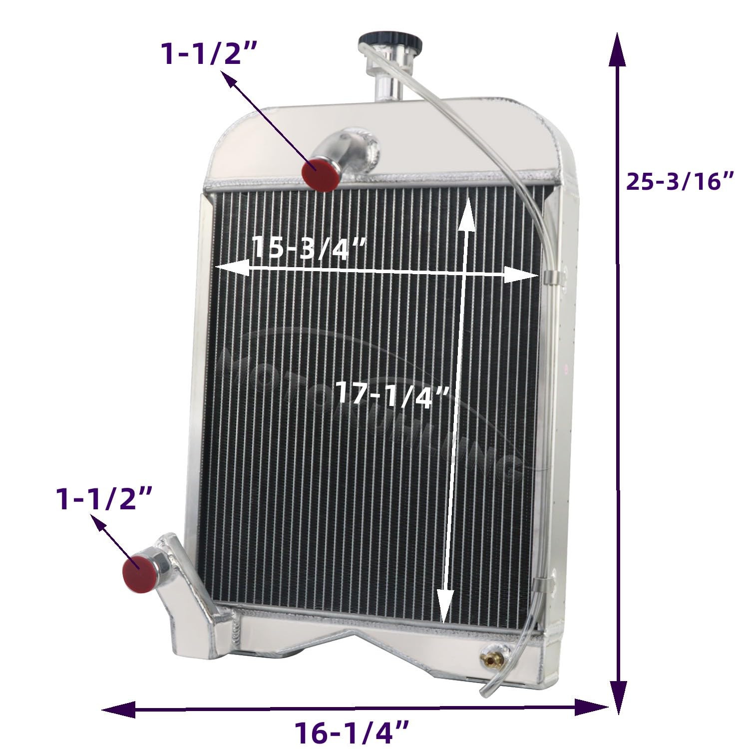 ColQuee OE# 8N8005 86551430 3 Row Aluminum Radiator Compatible With ...