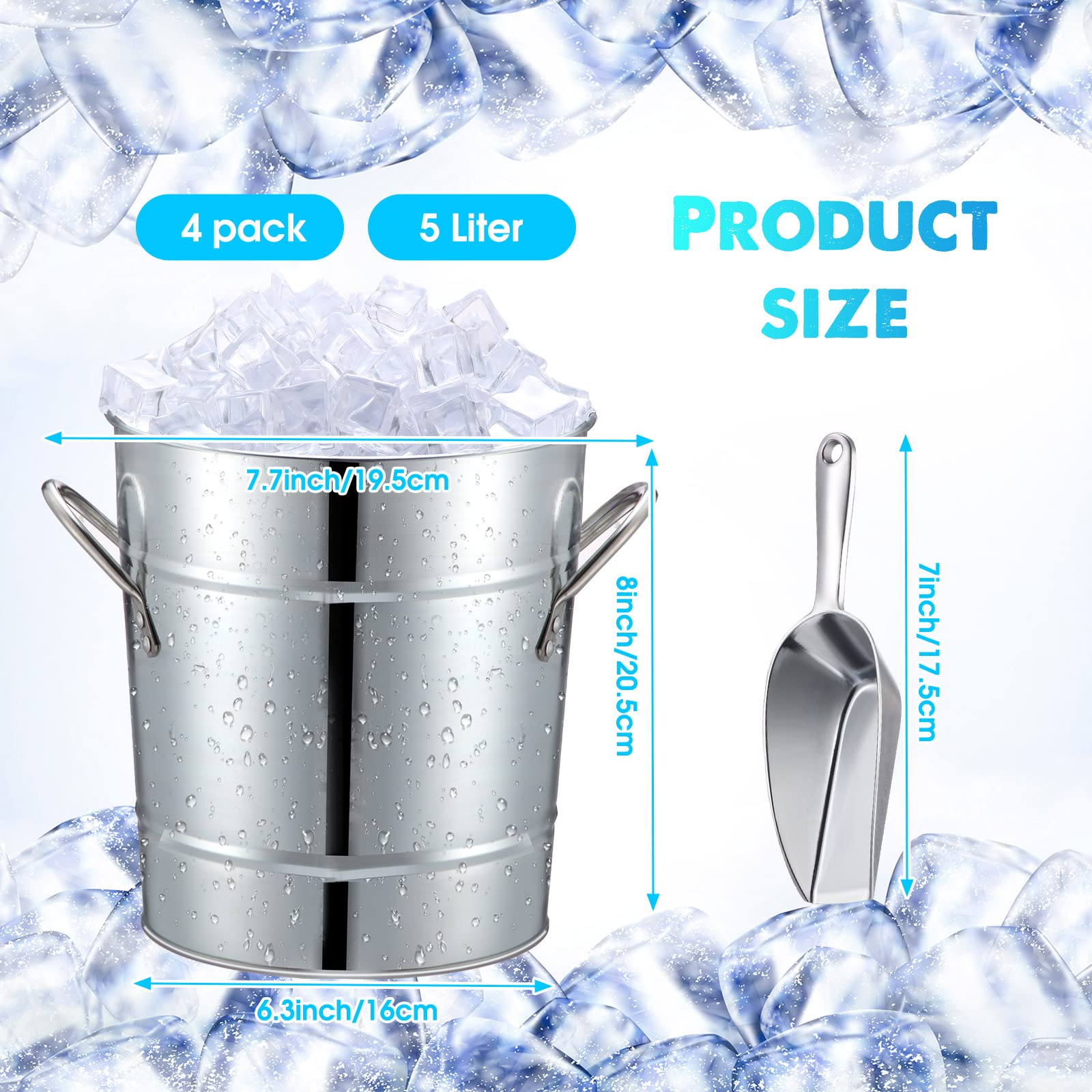 Galvanized Metal Cooler Twine Galvanized Ice Bucket - 1 Gallon Rustic ...