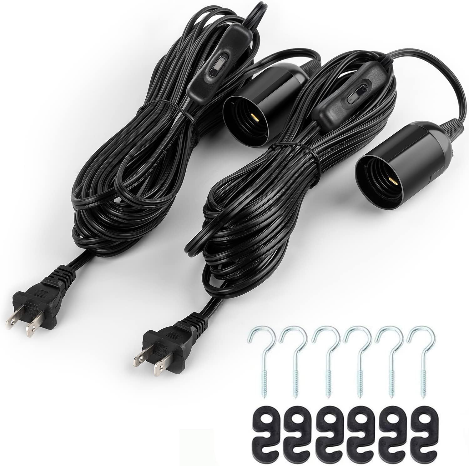 ACBungji 20ft Hanging Pendant Light Cord Kit with On/Off Switch Plug in ...