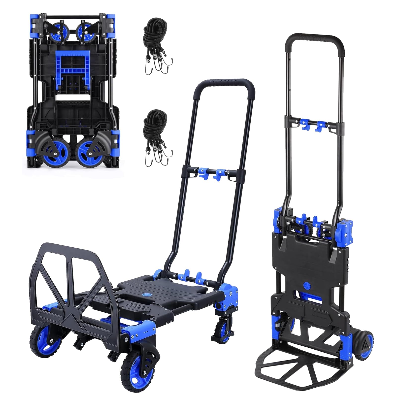 Snapklik.com : 330LBS Folding Hand Truck Heavy Duty Carrying, 2-1 ...
