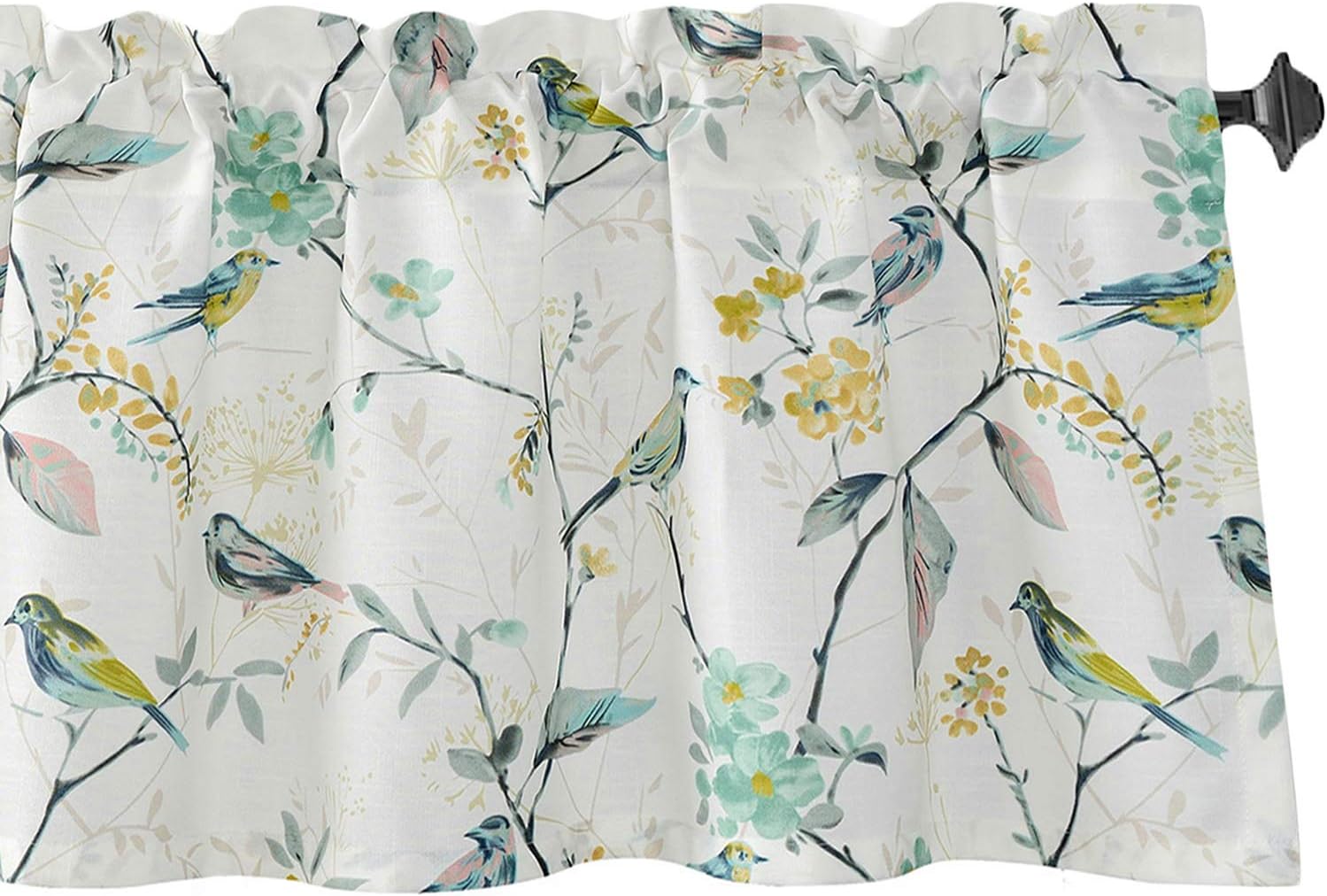 Amazon.com: VOGOL Bird Pattern Kitchen Valances for Windows, Window ...