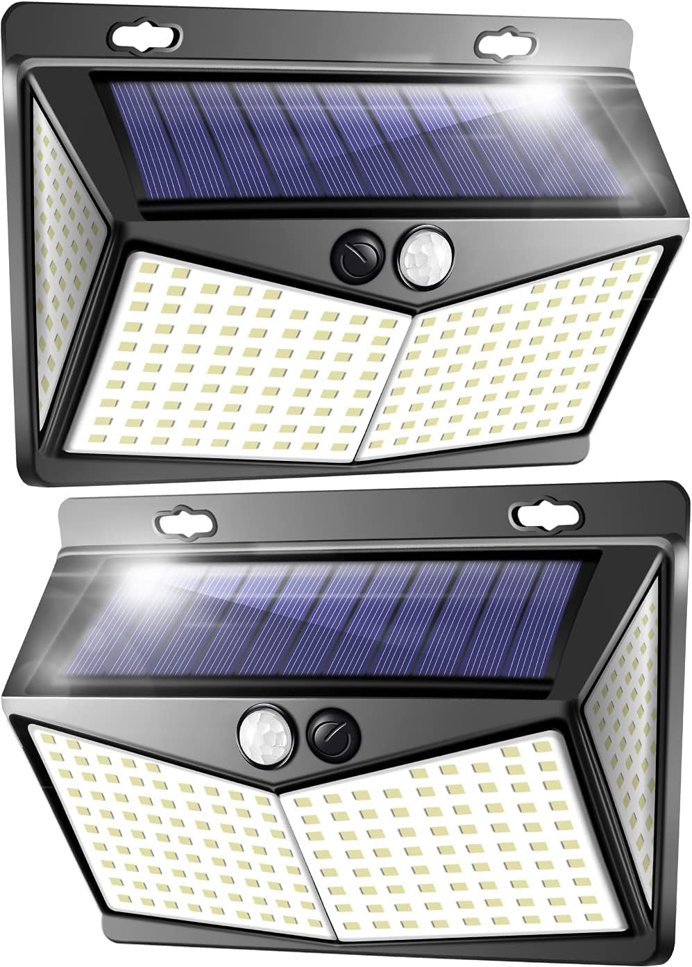 Solar Lights Outdoor 208 LED+3 Modes, IP65 Waterproof Solar Security ...