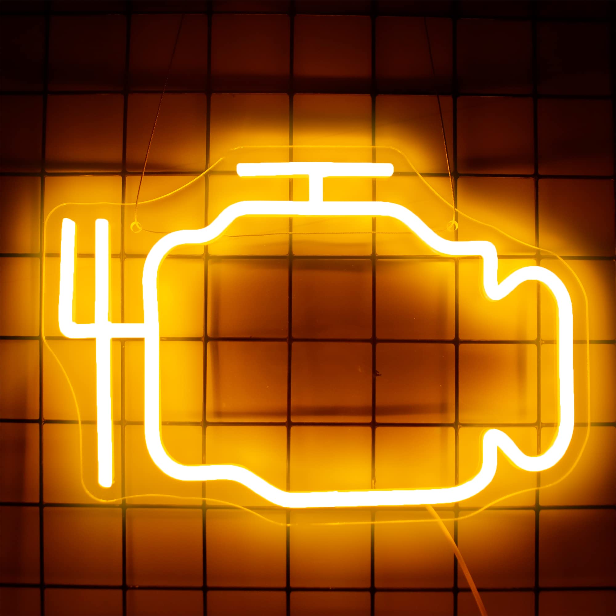 Snapklik.com : Check Engine Neon Sign, Garage Decor, Check Light LED ...