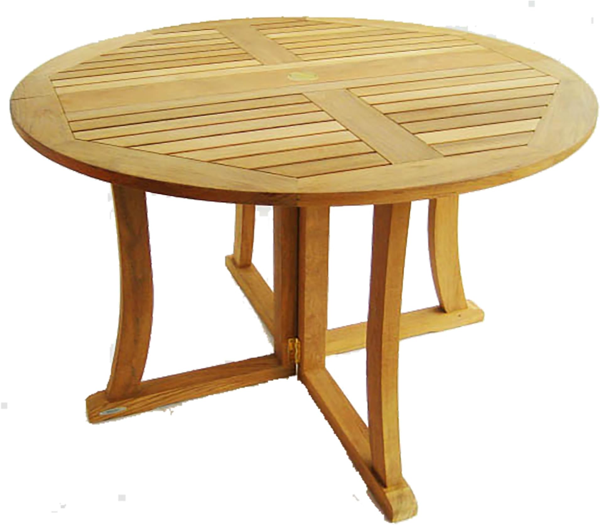 Amazon.com: Genuine Grade A Teak 47" Round DropLeaf Folding Table,Use w ...