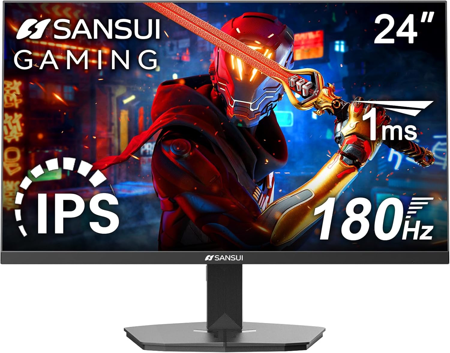 Amazon.com: SANSUI 24 Inch Gaming Monitor 180Hz, DP 1.4 & HDMI 2.0 ...