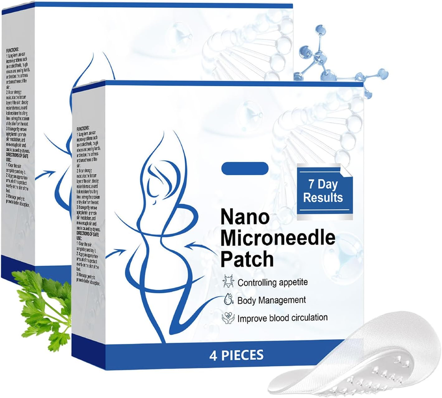 2 Boxes 1 Nano Microneedle Patch, Ginger Patches for Firming Skin and ...