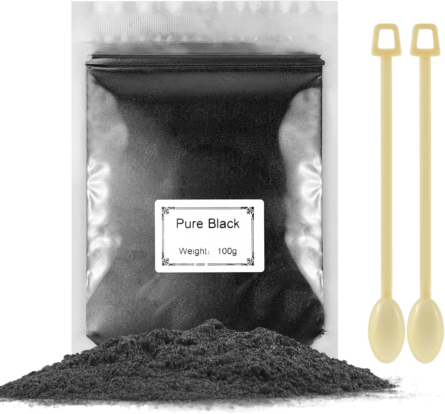 Epoxidharz Farbe 100g, Schwarz Mica Pulver Metallic, Seifenfarbe ...