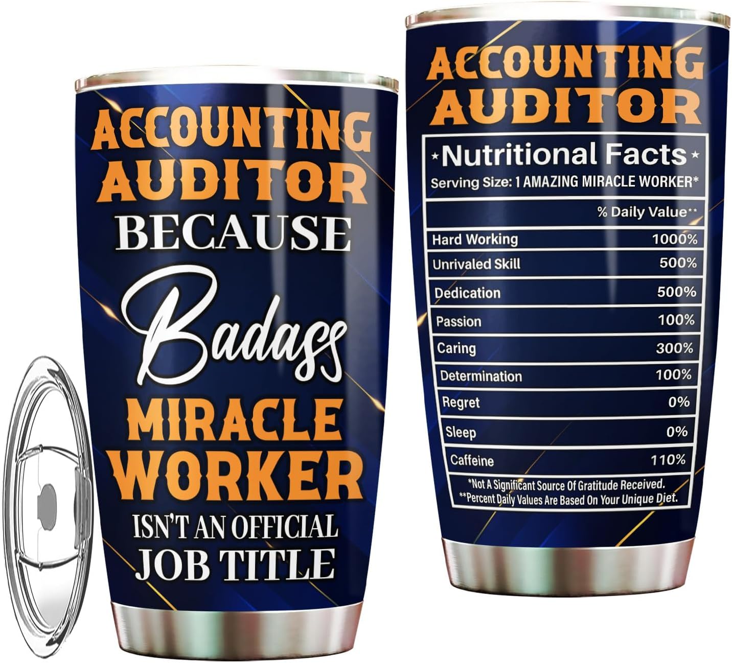 Amazon.com: MONIZILUCKY Accounting Auditor Tumbler 20oz – Stainless ...