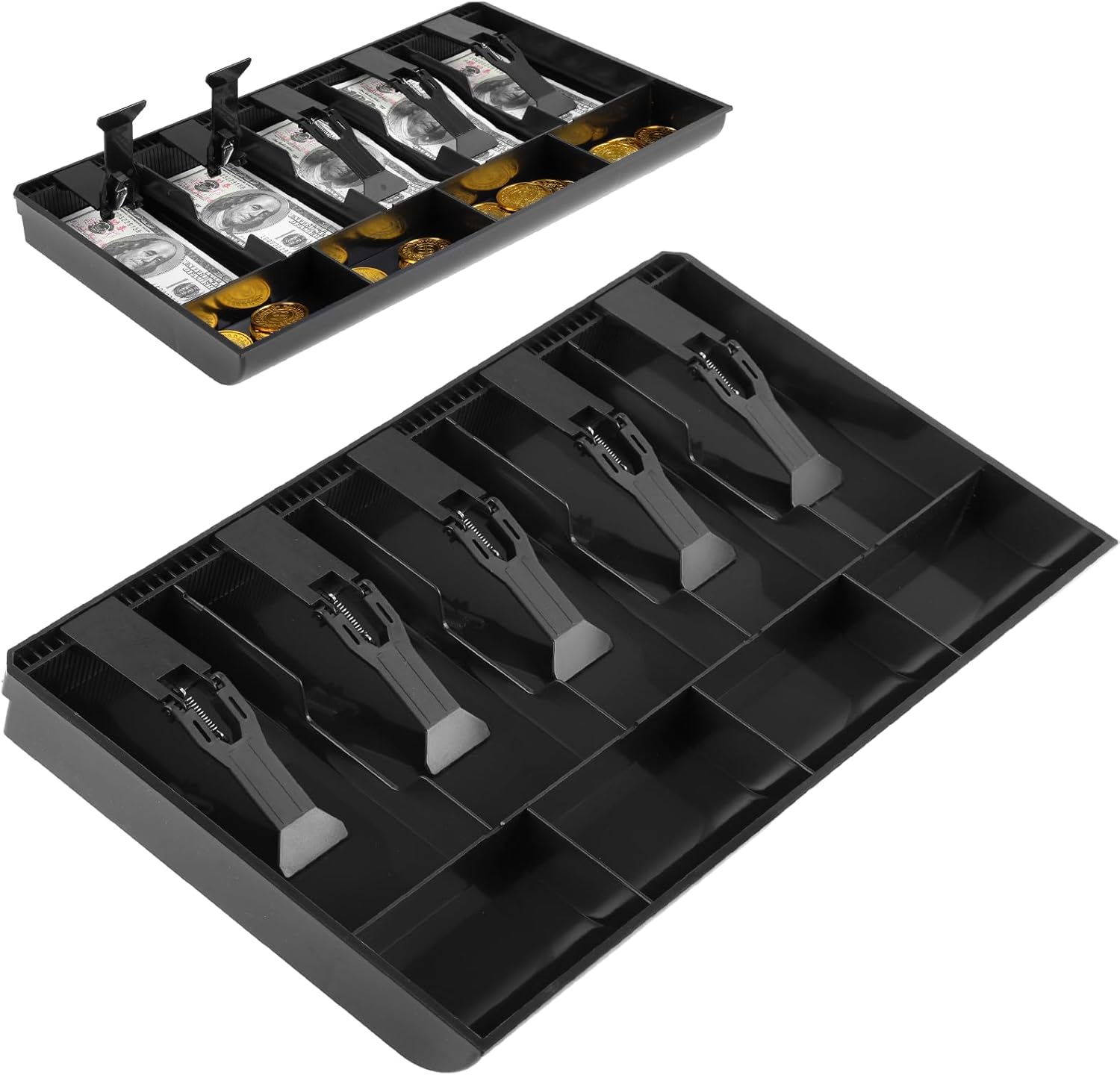 Amazon.com: Cash Tray Cash Register Drawer Insert Tray,5 Bill & 4 Coin ...