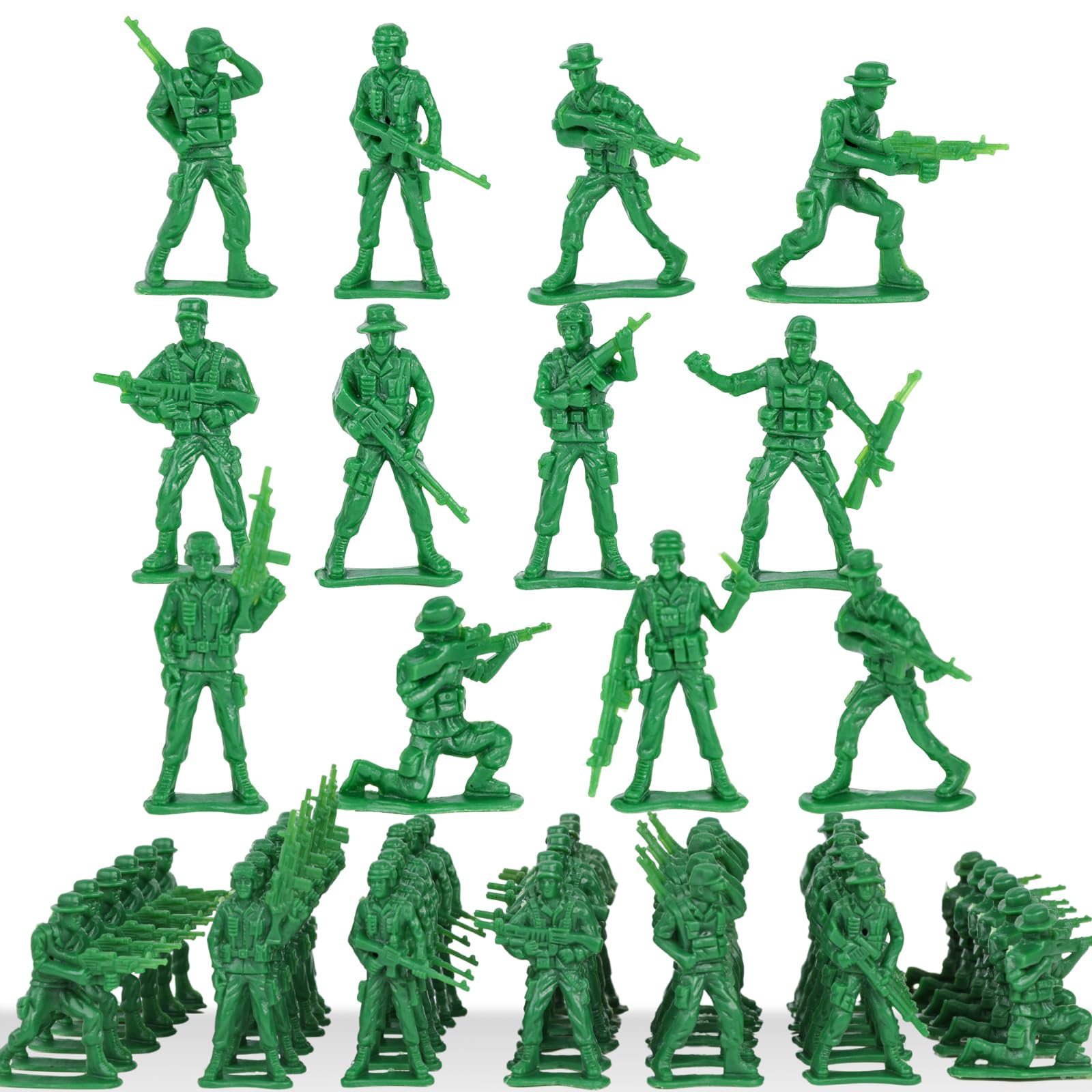Amazon.com: Shindel 120PCS Army Men Action Figures, Plastic Army Men ...