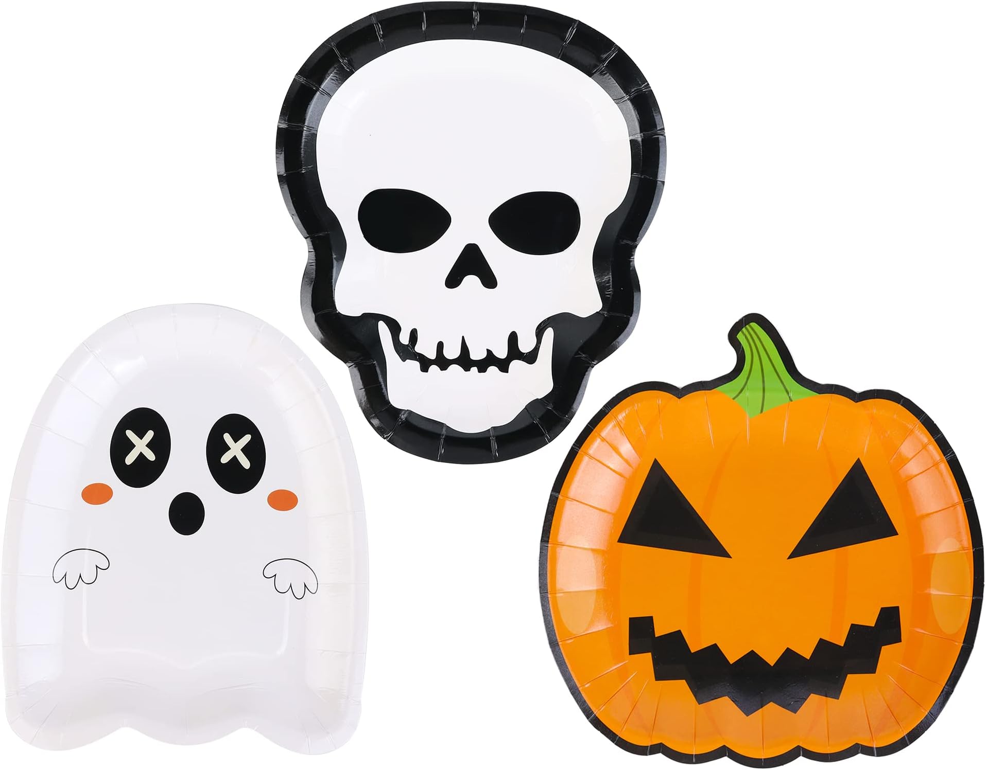 Amazon.com: Crazy Night 66 Pack Halloween Party Paper Plates,Pumpkin ...