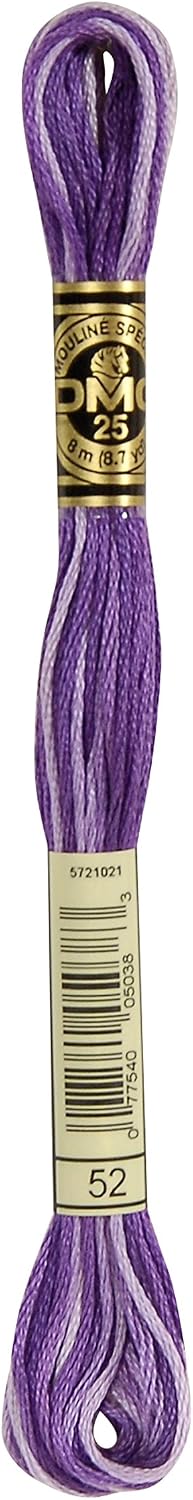 Amazon.com: Dmc 6-Strand Embroidery Cotton 8.7yd-Variegated Violet ...