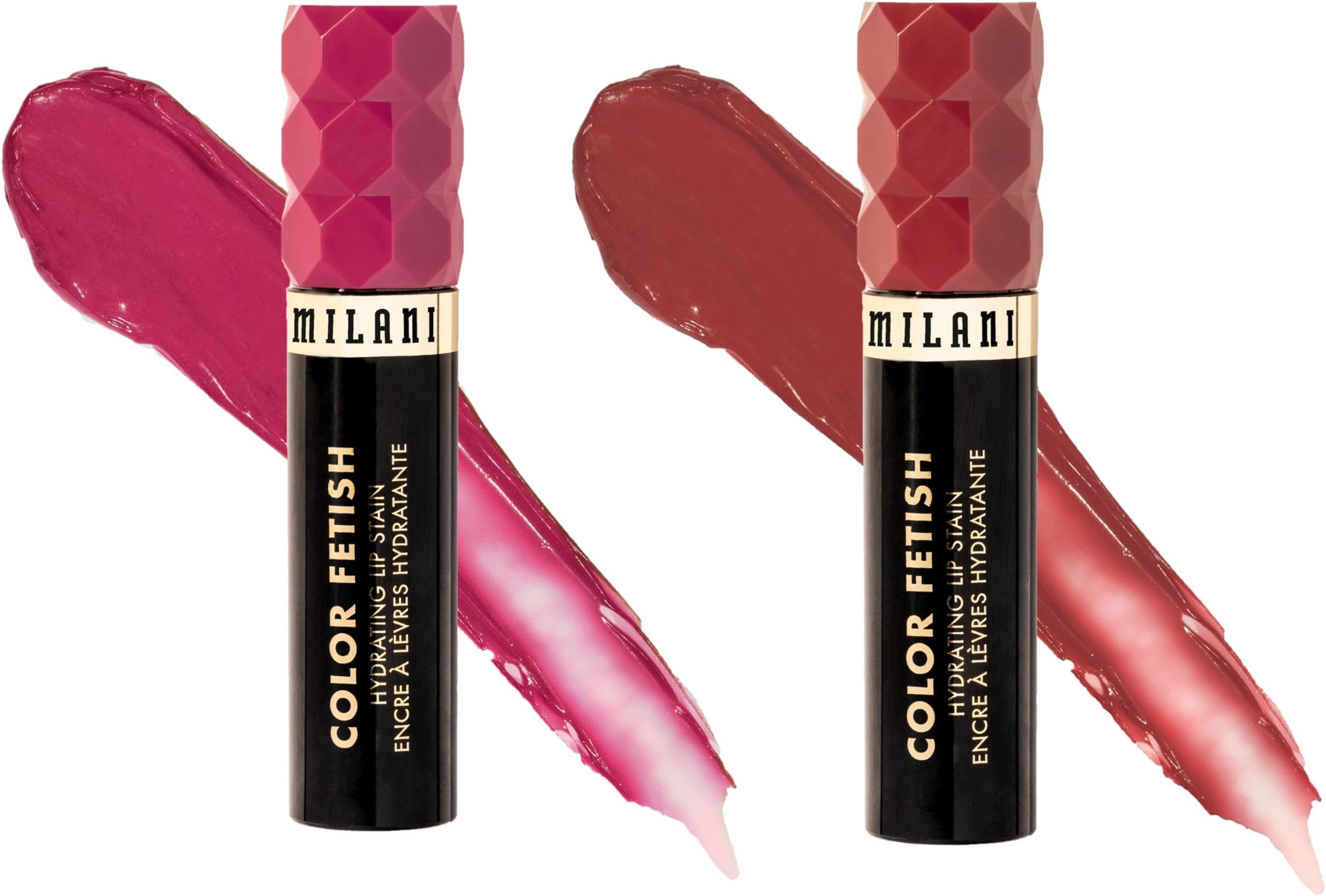 Amazon.com : Milani Color Fetish Lip Stain-130 Rose Rising & 140 Pink ...