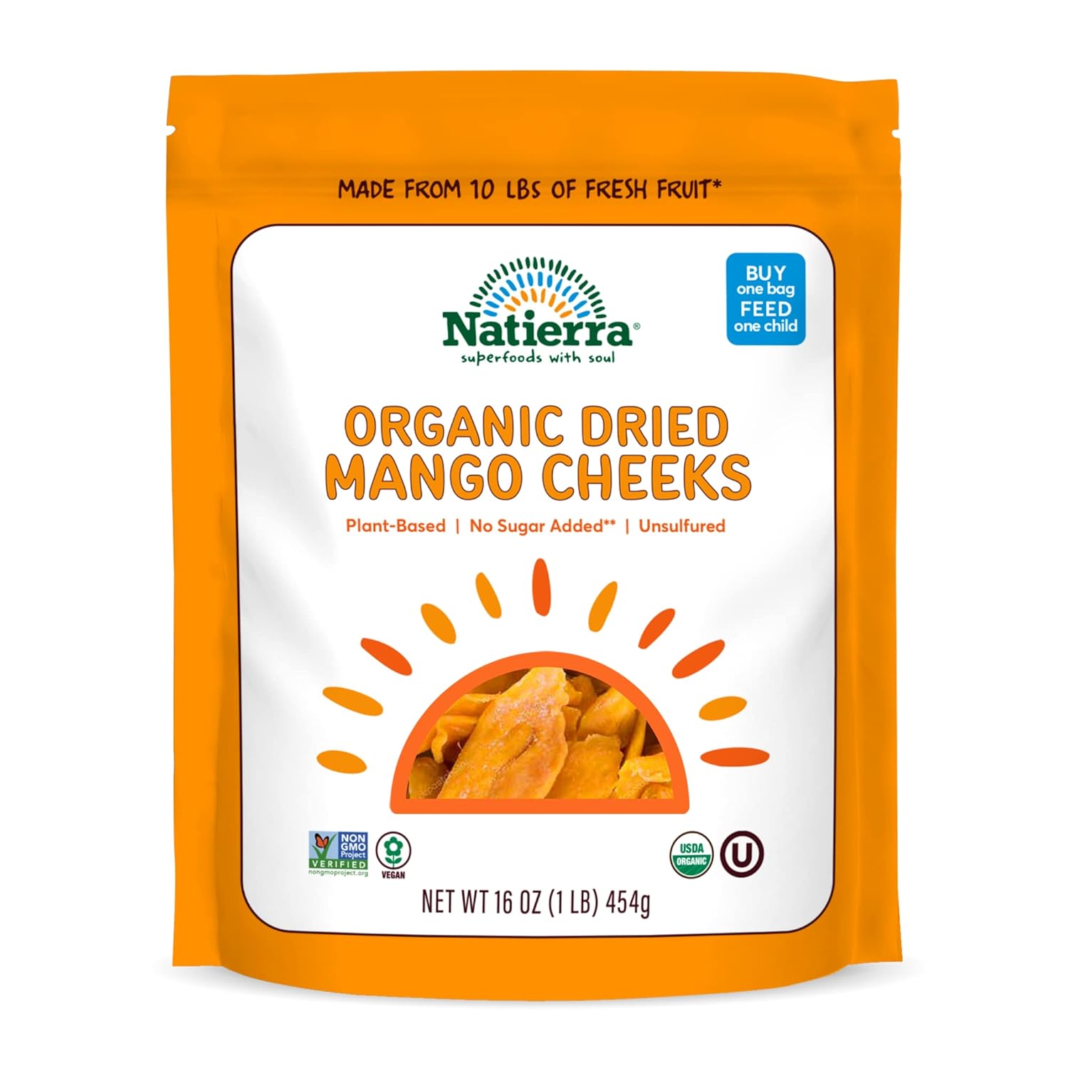 Amazon.com: NATIERRA Organic Dried Mango Strips | No Sugar Added | USDA ...