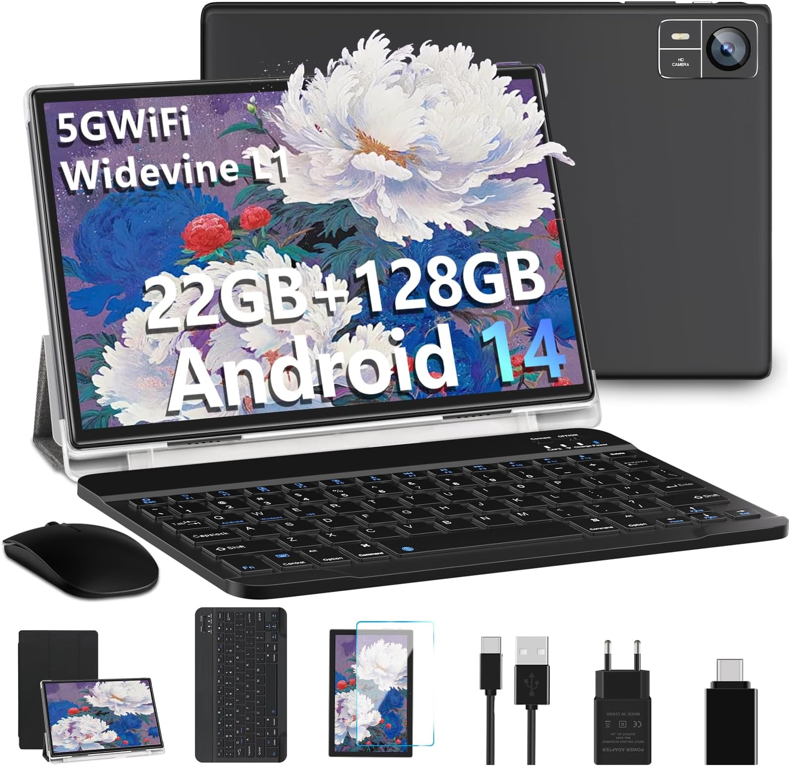 GOODTEL Tablet Android 13 da 10 pollici 10GB RAM + 64GB ROM (1TB TF ...