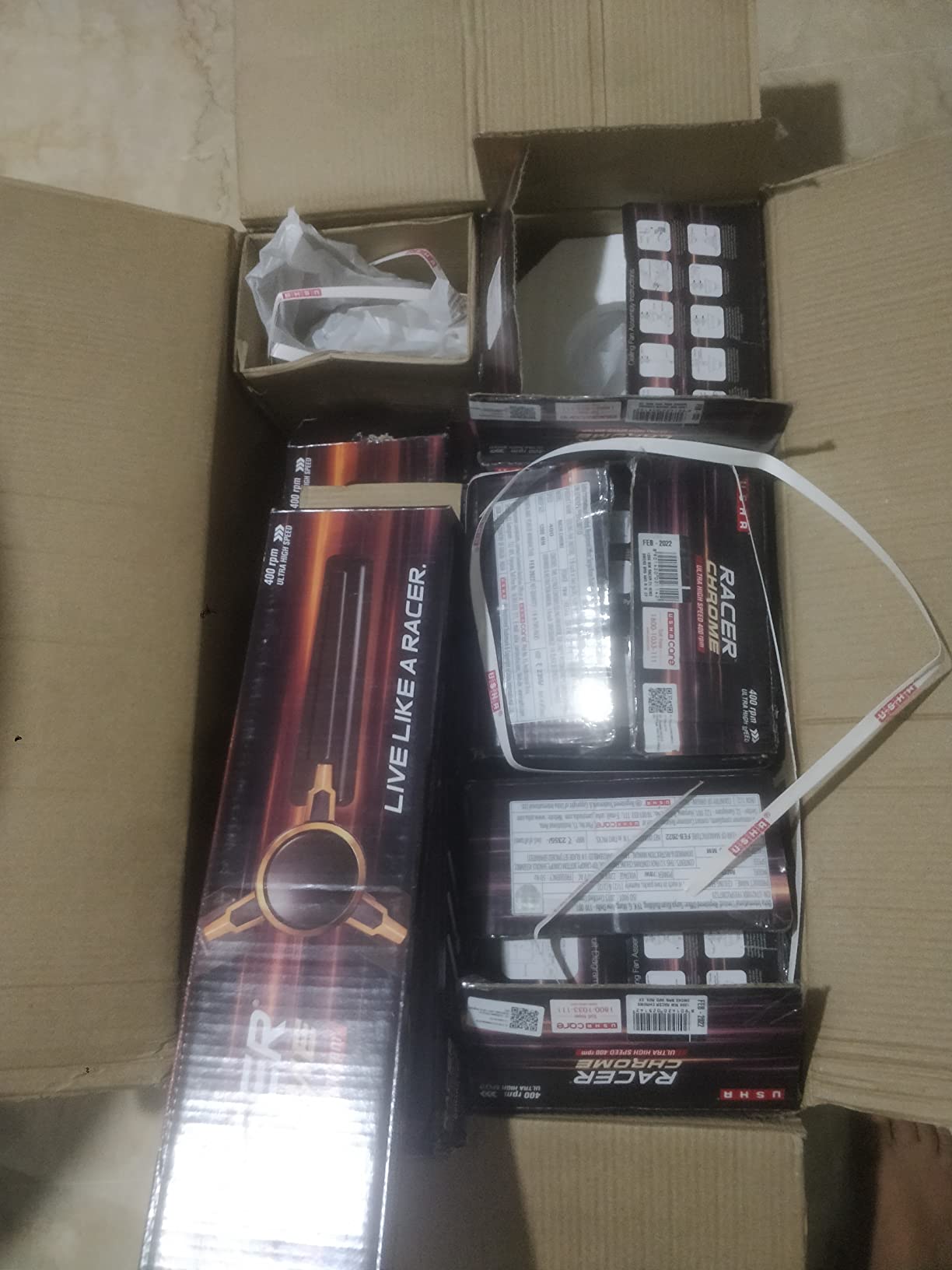 Buy Usha CF 1200MM RACER RICH BROWN W/O REG Pack of (4) Online at Low ...