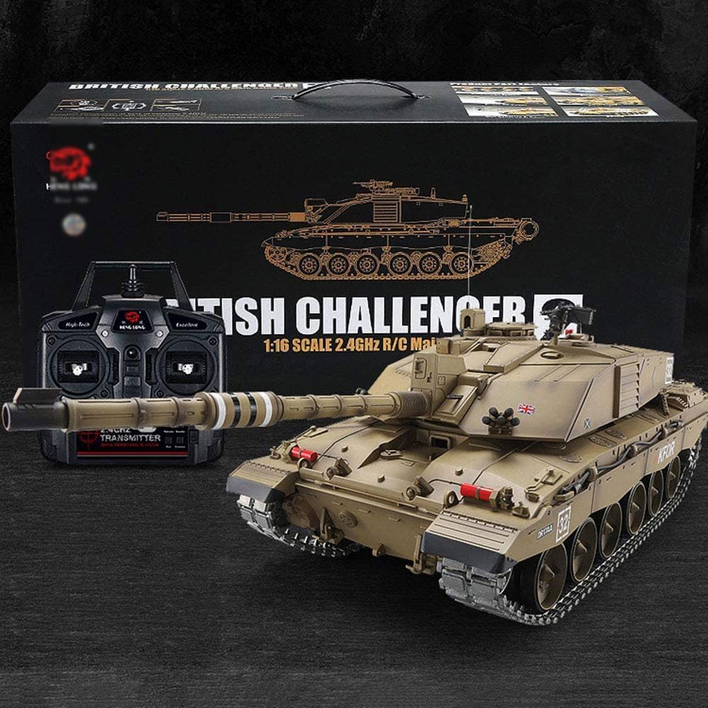 Amazon.com: HJLXMF 1/16 RC Tank 28IN British Challenger 2 Tank Model ...