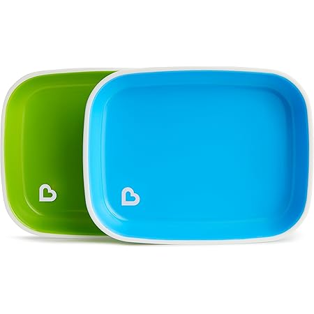 Amazon.com : Munchkin Splash 4 Piece Toddler Plates, Blue/Green : Baby