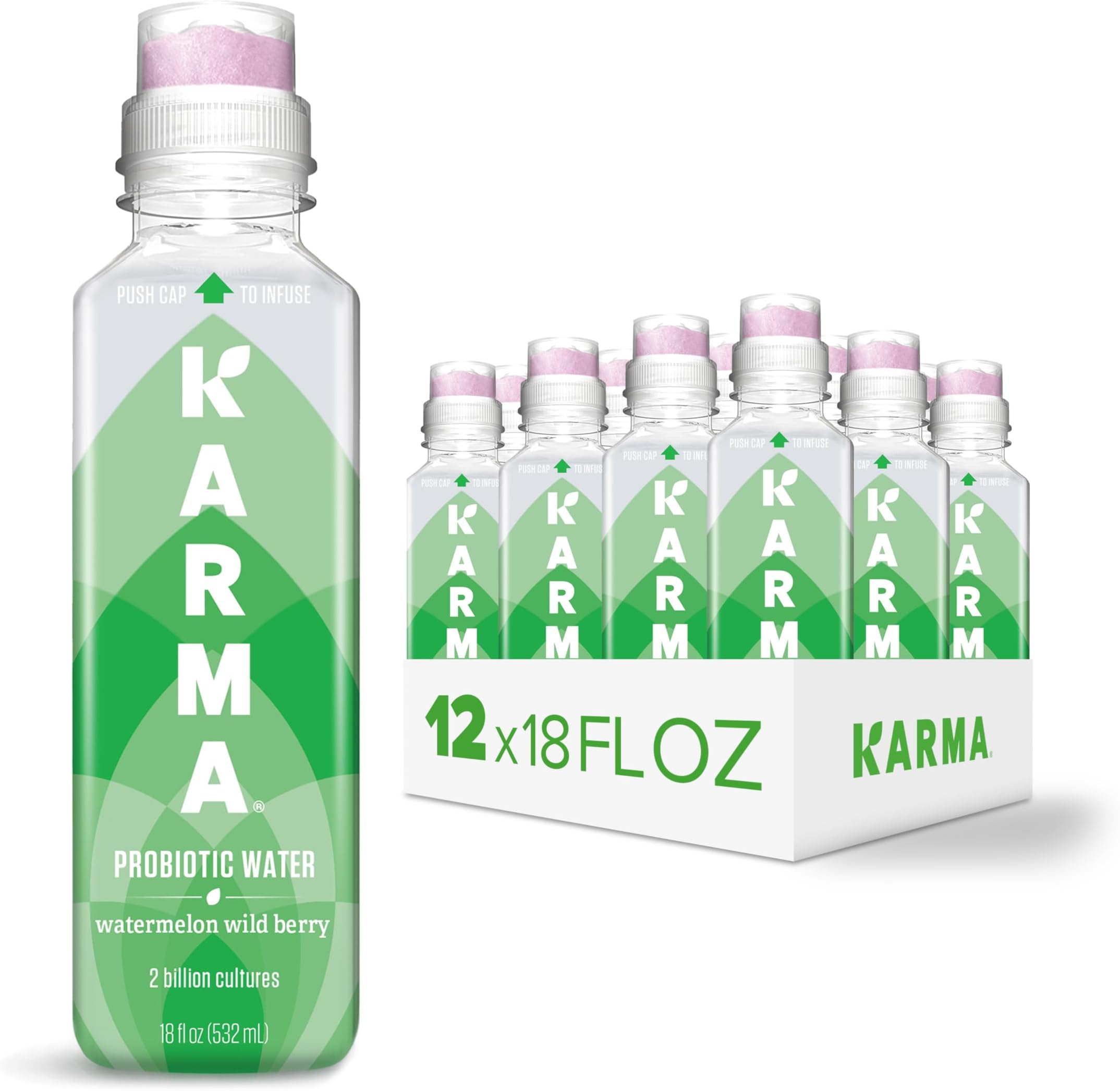 Amazon.com : Karma Wellness Flavored Probiotic Water, Blueberry ...