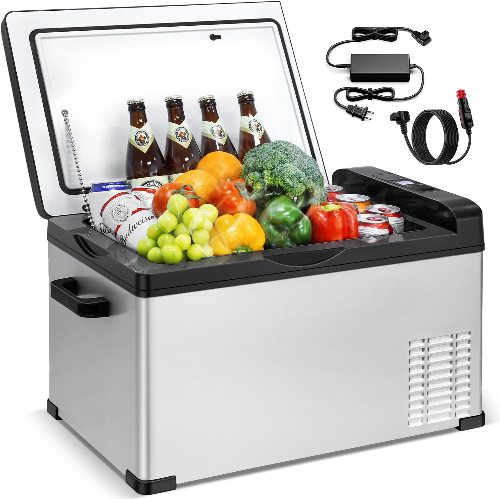 Amazon.com: Feelfunn Car Fridge Portable 12 Volt Refrigerator - 58 ...