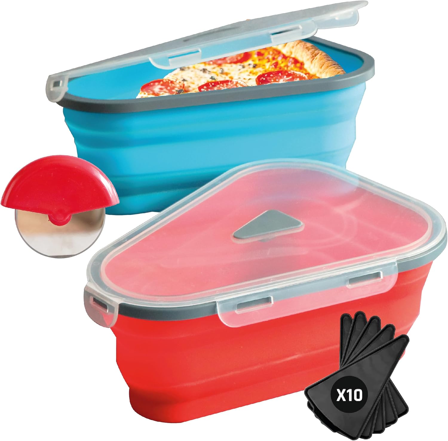 Amazon.com: casa manica 2 pieces Pizza Storage Container, Pizza Pack ...